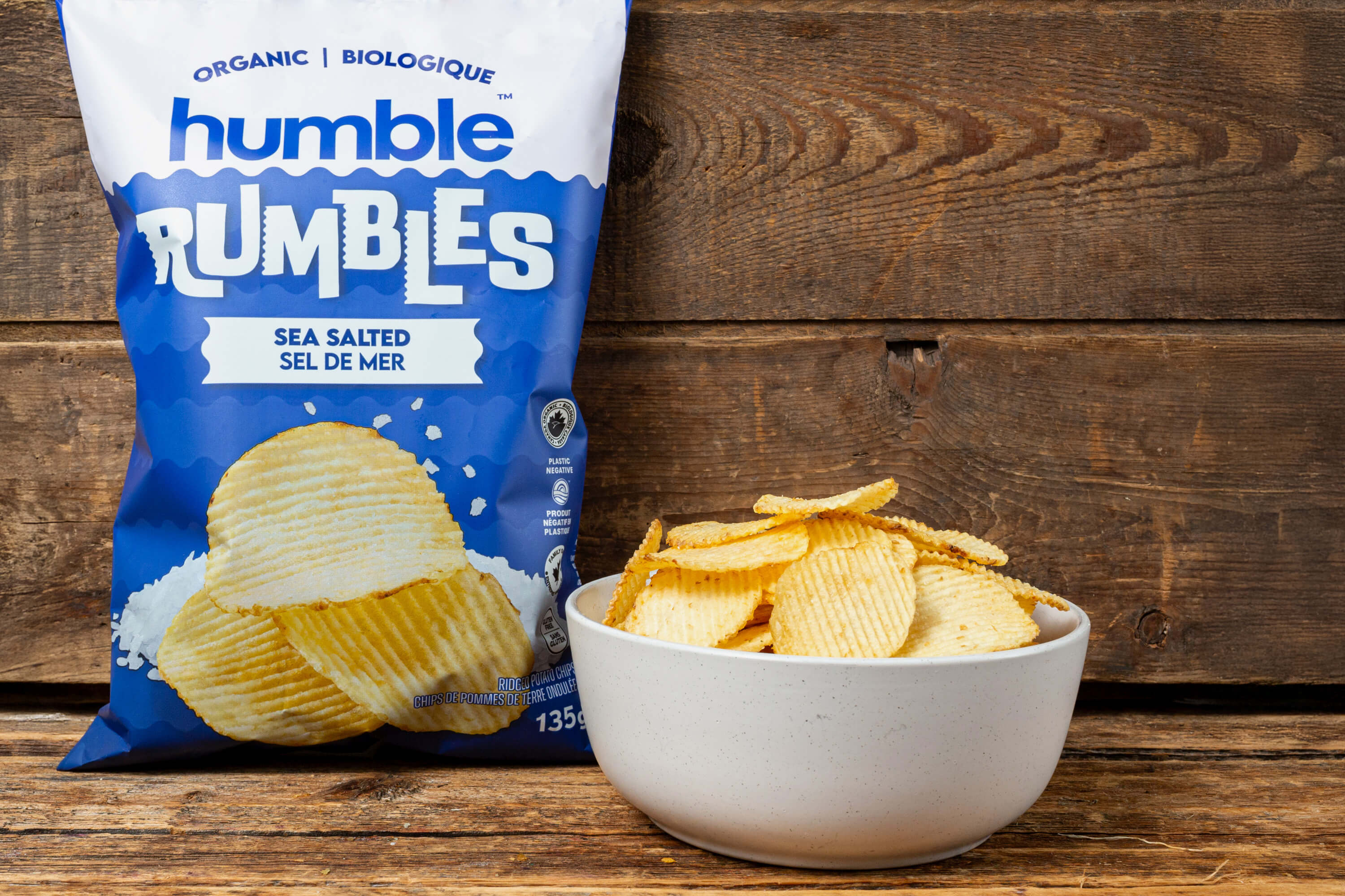 Rumbles Organic Sea Salt Ridged Potato Chips - Lufa Farms Marketplace