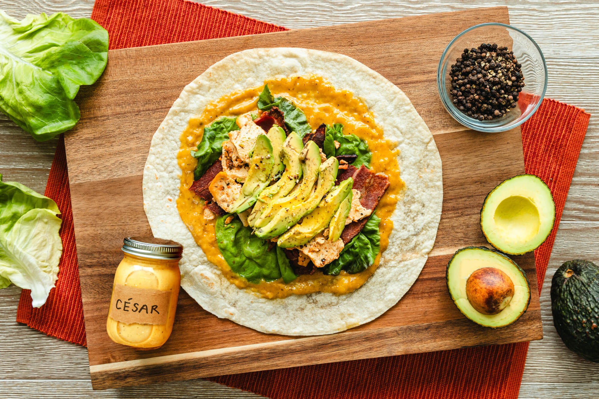 Tofu, Bacon & Avo Caesar Wrap - Lufa Farms Marketplace