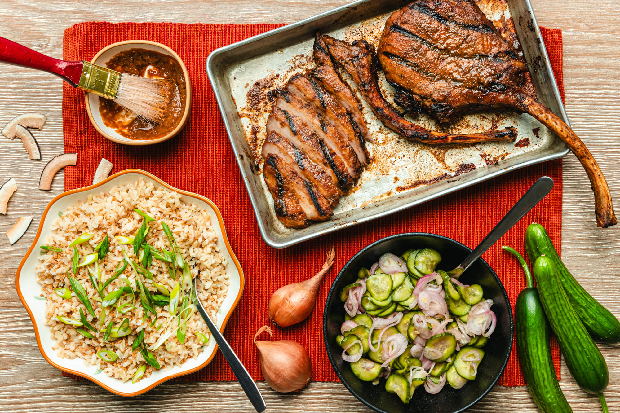 Miso Marinated Tomahawk with Coconut Rice & Pickled Veggies - Lufa ...