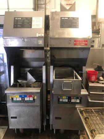 2 GILES VENTLESS FRYERS WITH PITCO DEEP FRYERS 12K FOR BOTH RESTAURANT ...