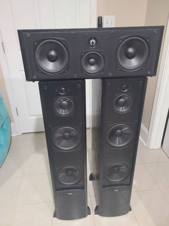 Boston Acoustics VR3 tower speakers and vr12 center channel speaker ...