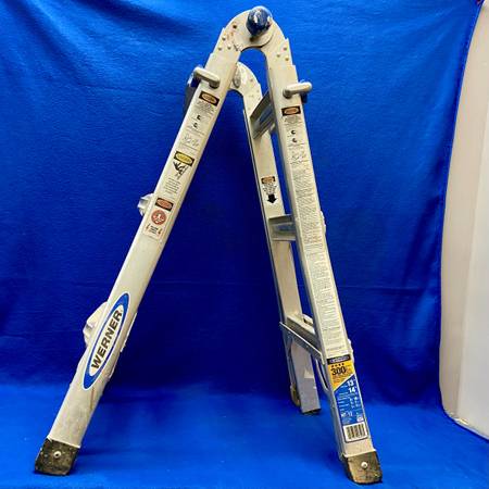 Werner MT-13 Aluminium Telescoping 14’ Multi-position TYPE IA Ladder ...