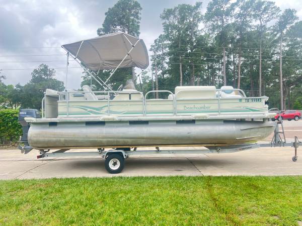 2006 beachcomber pontoon boat 22 foot aluminum floor 60 HP 2 stroke ...