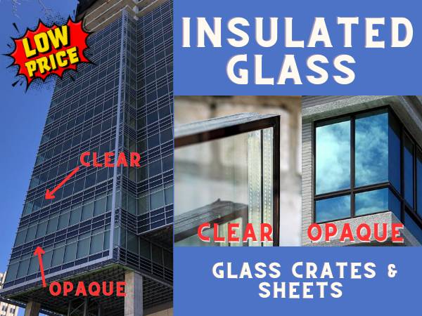 🪟NEW INSULATED GLASS | CLEAR or OPAQUE | Multiple Locations $202 ...