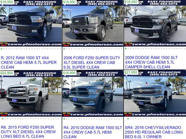 FORD F250 F350 DODGE RAM GMC CHEVY 2500 3500 DIESEL 4X4 | Cars & Trucks ...