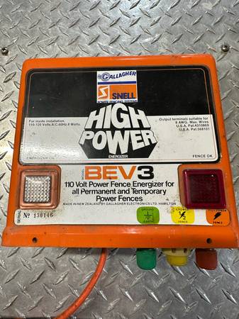 Electric Fence Energizer - Gallagher Bev 3 $100 | Garden Items For Sale ...