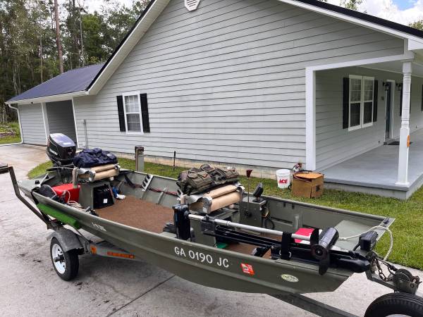 14 ft Smoker Craft stick steering jon boat with 25hp $5,000 | Boats For ...