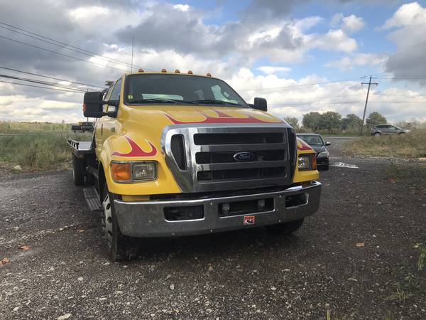 2015 FORD F650 CREW CAB CUMMINS WITH 21' JERRDAN ROLLBACK SPOTLESS ...