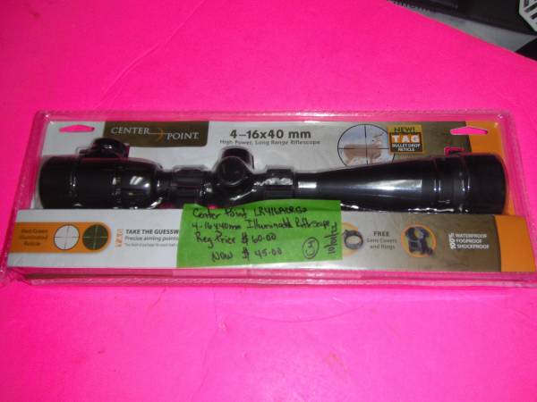 CenterPoint LR416AORG2 4-16x40mm Illuminated Rifle Scope - $45 (Niagara ...