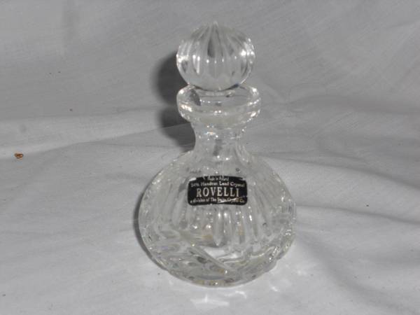 ROVELLI LEAD CRYSTAL PERFUME BOTTLE with TOPPER - $25 (East Amherst ...
