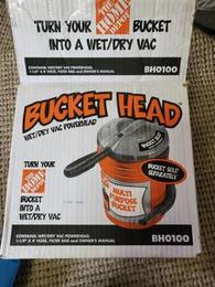Bucket Head, 5 Gallon 1.75 Peak HP Wet/Dry Shop Vacuum Powerhead Only ...