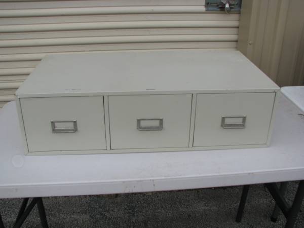 3-DRAWER METAL CARD FILE / STORAGE CABINET - $20 (Oak Lawn) ‹ image 1 ...