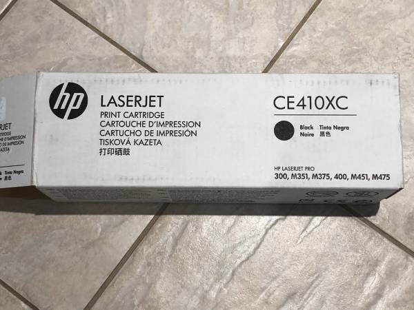 HP CE410XC (305X) BLACK TONER CARTRIDGE - $20 (LAKE FOREST, ILLINOIS ...
