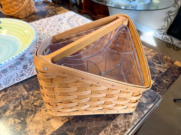 Longaberger Basket Lazy Susan Spin Organizer with 2 Protectors - 51127 ...