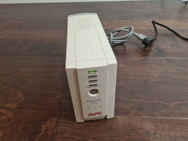 APC Back-UPS CS350 BK350 6 Outlets Uninterruptible Power Supply $25 ...