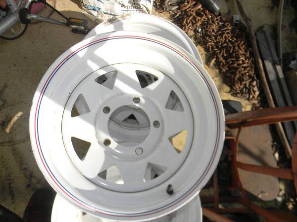 set of 5 Keystone 15 x 7 white spoke wheels $200 | Apartments For Rent ...