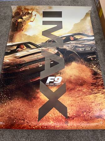 F9 Fast and Furious Saga IMAX 4x6 DS Original Bus Shelter Movie Poster ...