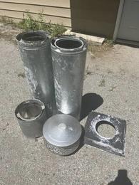 Double wall chimney flue pipes, roof flashing and elbow fittings - $100 ...