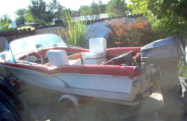 1959 RARE Vintage Glastron Surf Flite boat and motor $600 | Boats For ...