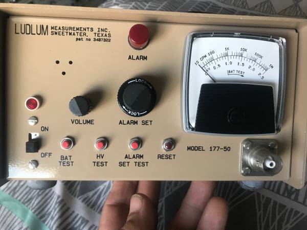 Ludlum model 177-55 alarm rate radiation detector lab test equipment ...
