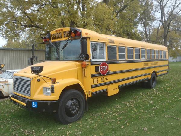2001 FREIGHTLINER SCHOOL BUS DIESEL HANDICAP LIFT CHURCH CUMMINS ...