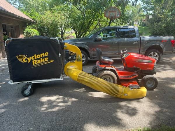 Garden tractor w Cyclone Rake Z-10 $2,750 | Garden Items For Sale | Des ...