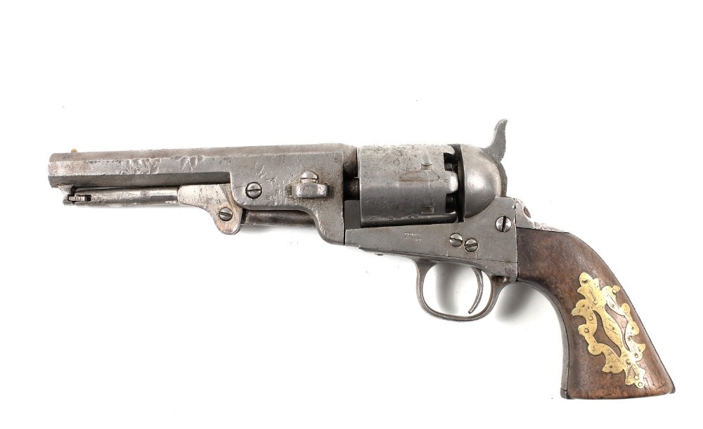 Antique Colt Brevette 1851 Navy .36 Cal Percussion Revolver–SN: 193937 ...