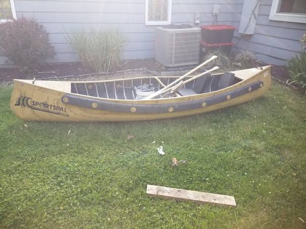 12 Sportspal Canoe w/ 1.2 Gamefisher Motor $650 | Boats For Sale ...
