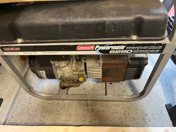 COLEMAN POWERMATE 6250 GENERATOR $275 | General Items | Detroit, MI ...