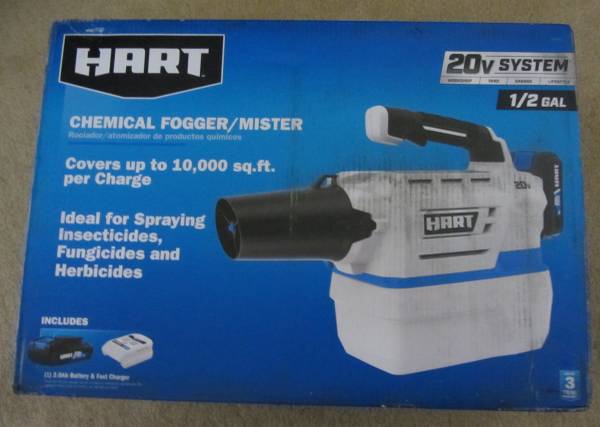 HART HGFG011 20-Volt 1/2 Gallon Fogger (1) 20-Volt 2.0Ah Lithium-Ion ...