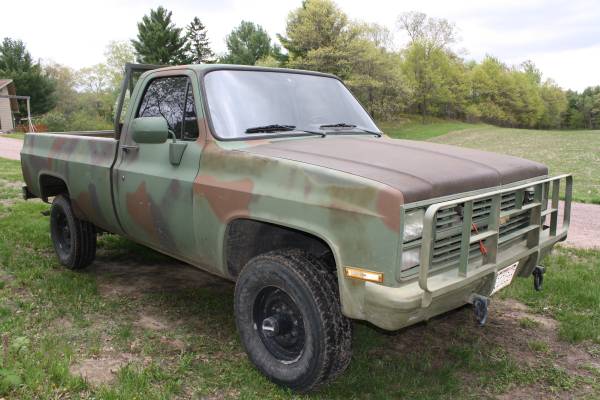 1987 Chevy CUCV Military 5/4 ton - $8000 (Fairchild, WI) | Cars ...