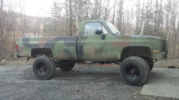 1986 Chevrolet CUCV m1028 5/4 ton diesel with 6 lift 37 tires - $7500 ...