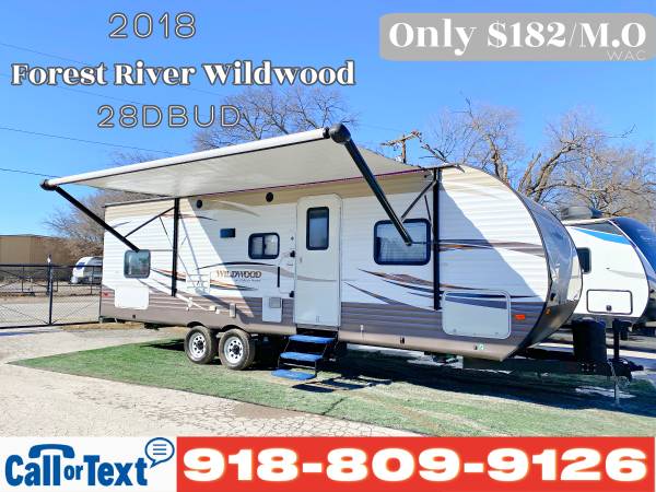 2018 Forest River Wildwood Travel Trailer Large Slide $182/Monthly ...