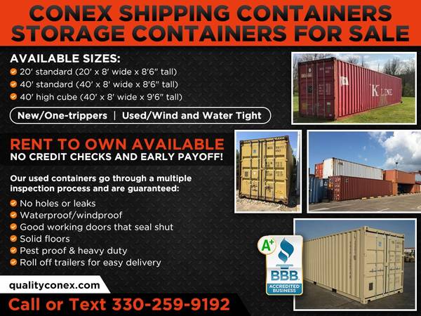 Conex Shipping Container/Storage Containers Trailers Storage Sheds $1 ...