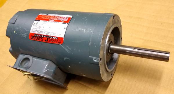 1.75HP 1725 rpm 3 Phase electric motor LONG shaft 230 / 460 volt 3ph ...