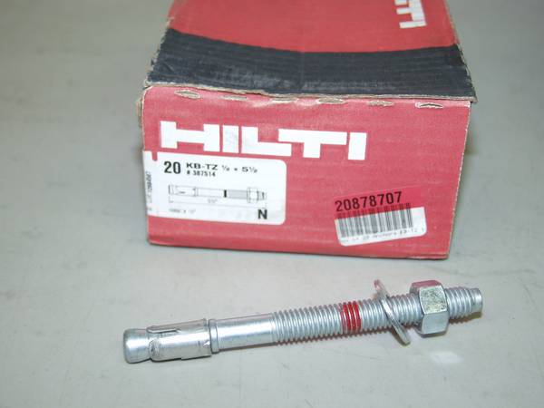 6 BOXES HILTI KB-TZ CONCRETE ANCHORS 120 PC. $75 | Tools For Sale ...