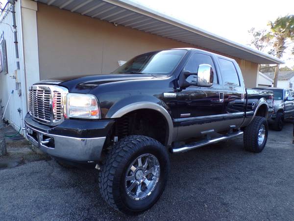LIFTED 2006 FORD F250 POWERSTROKE DIESEL CREW CAB LARIAT FX4 ...