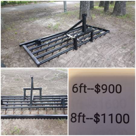 8ft arena drag/harrow with rake $1,100 | Garden Items For Sale ...