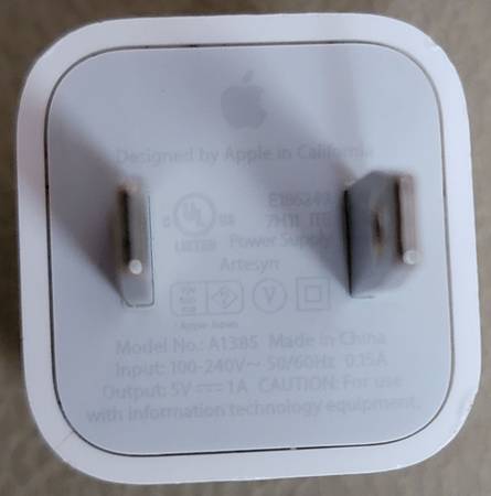 OEM Genuine Apple A1385 5V 1A USB Power Adapter Wall Charger $7 ...