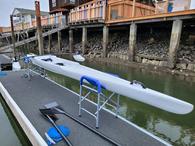 Rowing shell with sliding seat, trailer and oars $2,100 | Boats For ...