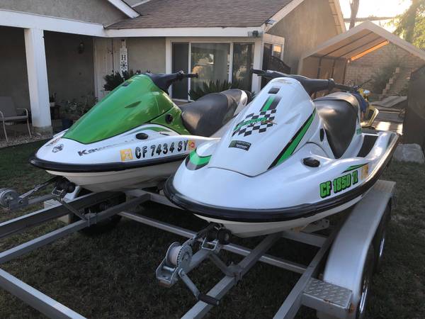 2 Kawasaki STX-R 1200 jet Skis & Trailer $14,000 | Boats For Sale ...