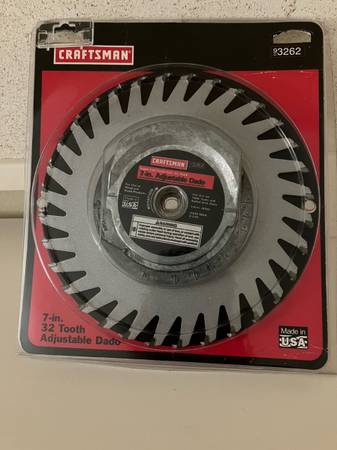 Craftsman 7 inch 32 tooth adjustable dado blade $50 | Tools For Sale ...