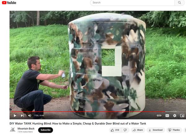 500 Gallon Plastic Tank / * Hunting Blind $350 | Garden Items For Sale ...