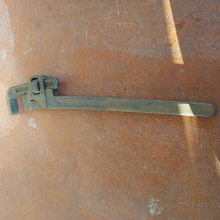 Antique Trimo 24” Pipe Wrench Trimont Manufacturing Co Roxbury, MASS ...