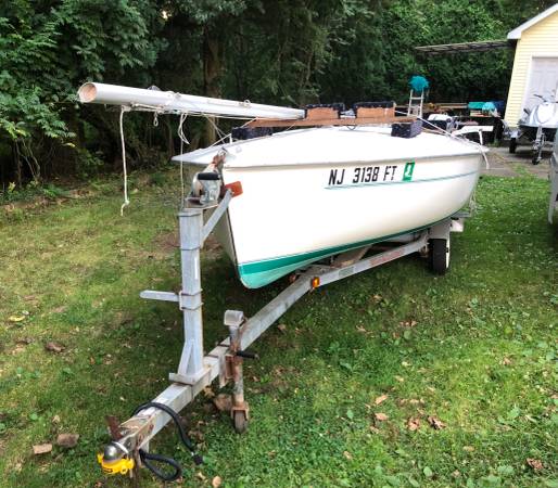 Flying Scot w/ Roller Furling and Honda Outboard $6,000 | Boats For ...