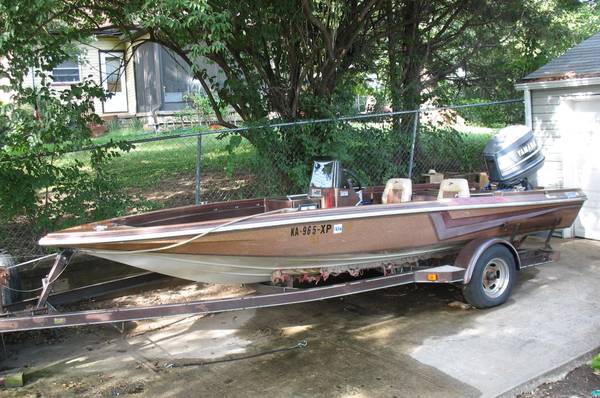 18 Bass Boat with 175 Yamaha outboard $1,400 | Boats For Sale | Kansas ...