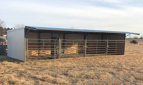 Portable STEEL Buildings- Livestock Pens, Loafing Sheds, Lean to ...
