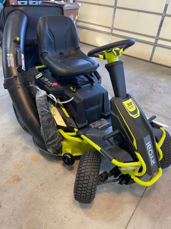 Ryobi Electric Riding Mower 38 Cut - Bagger(100 ah) $2,600 | Garden Items For Sale | Lincoln, NE ...