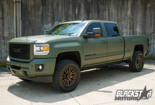 '15 GMC 2500HD Denali Duramax Matte Green Wrap,Fuel Wheels,Nitto Tires ...