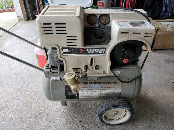 Craftsman 1HP Air Compressor Paint Sprayer $100 | Tools For Sale | Long ...